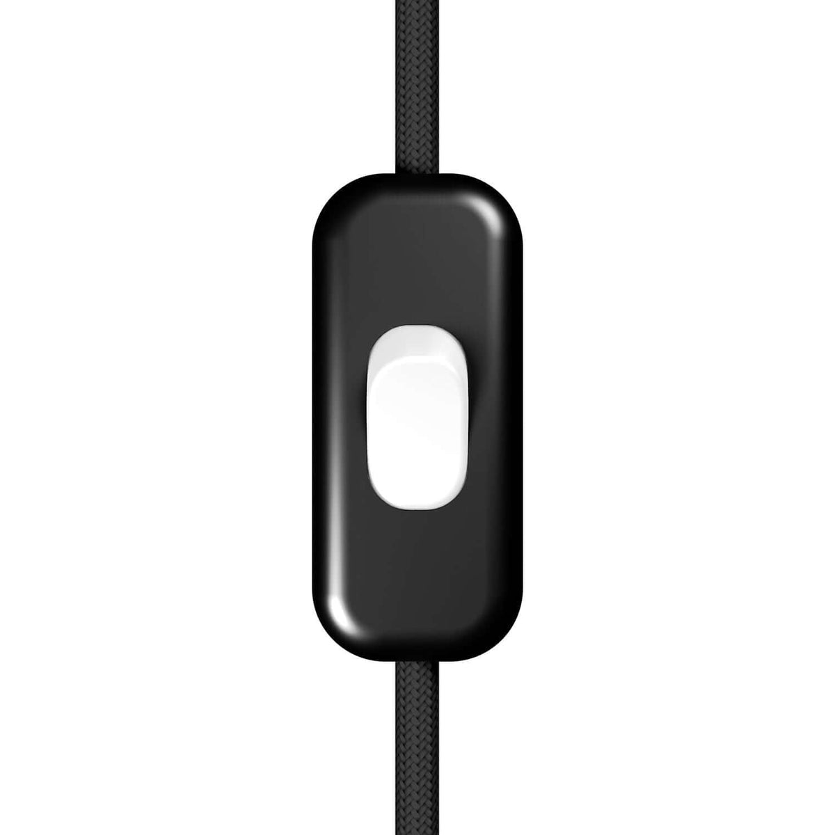 Single-pole rocker switch, Black with White button – Creative Cables