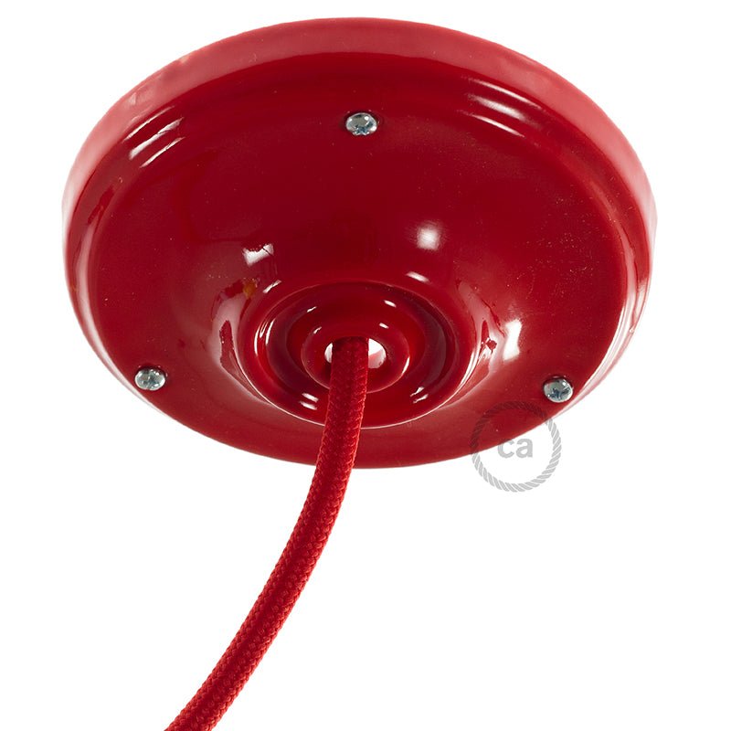 Porcelain ceiling rose kit for wall or ceiling lamps - Red – Creative ...